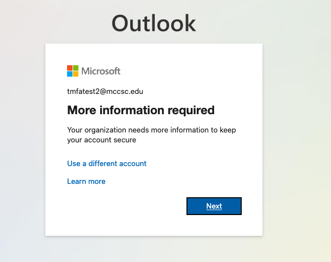 O365 Multifactor Authentication Mfa2 Step Verification Setup Monroe County Community School 